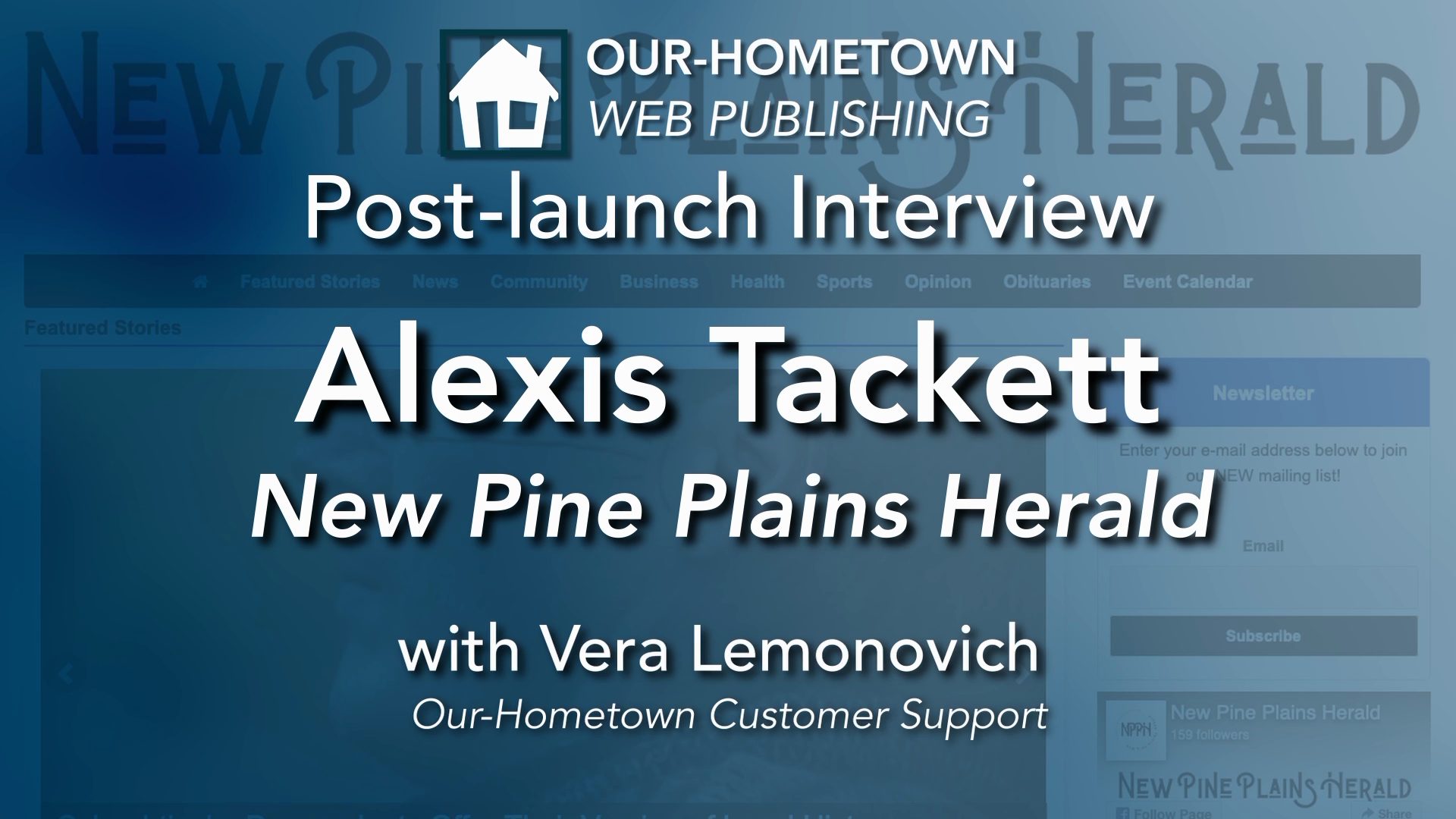 Alexis Tackett – New Pine Plains Herald | OHT Publisher Interview - Our ...
