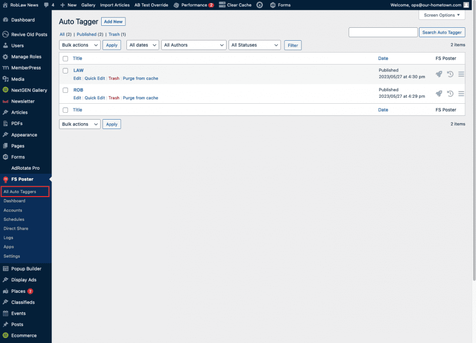 Automate Social Sharing with FS Poster - Our-Hometown