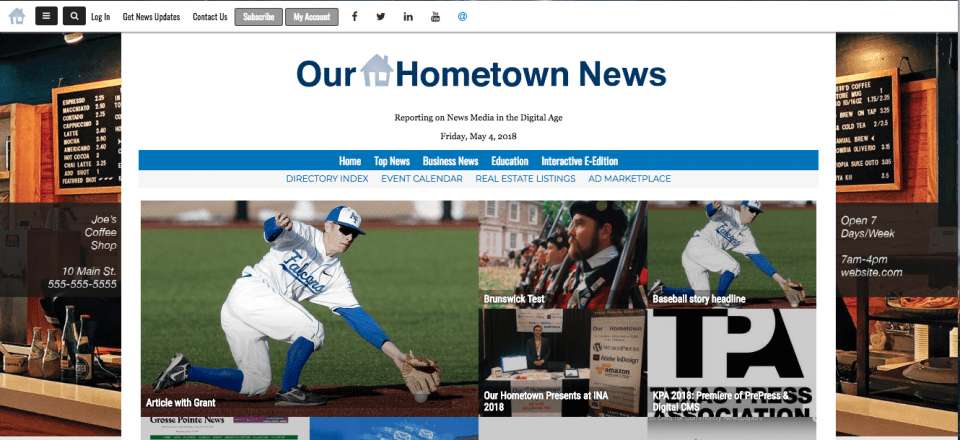 Page Takeover Ads - Our-Hometown