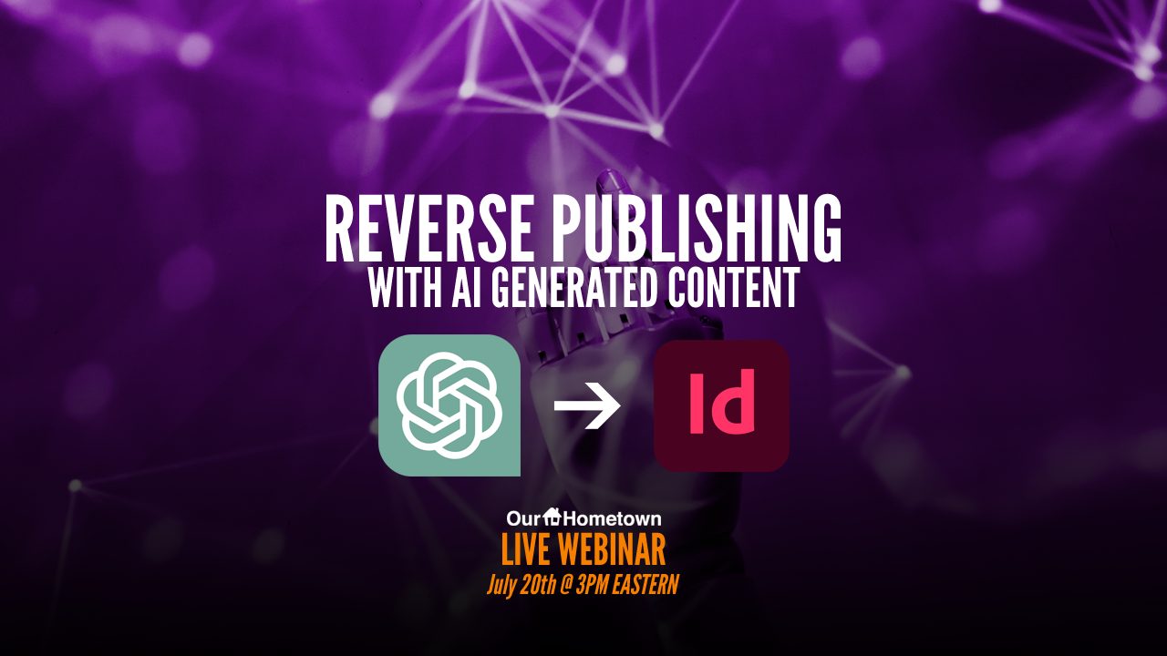 LIVE Webinar: Reverse Publishing AI Generated Content on July 20th ...